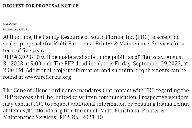 Financial – Family Resource Center